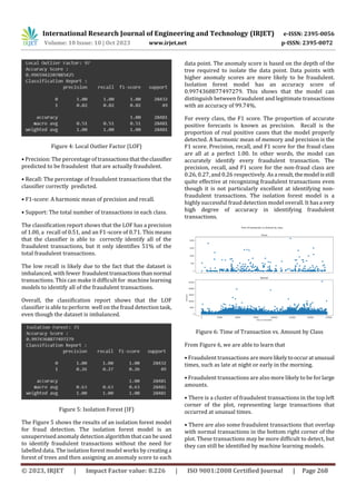 Machine Learning-Based Approaches for Fraud Detection in Credit Card Transactions: A Comparative ...