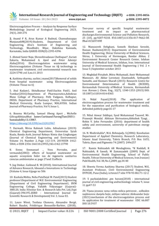 TREATMENT OF HOSPITAL WASTEWATER BY USING ELECTROCOAGULATION | PDF ...