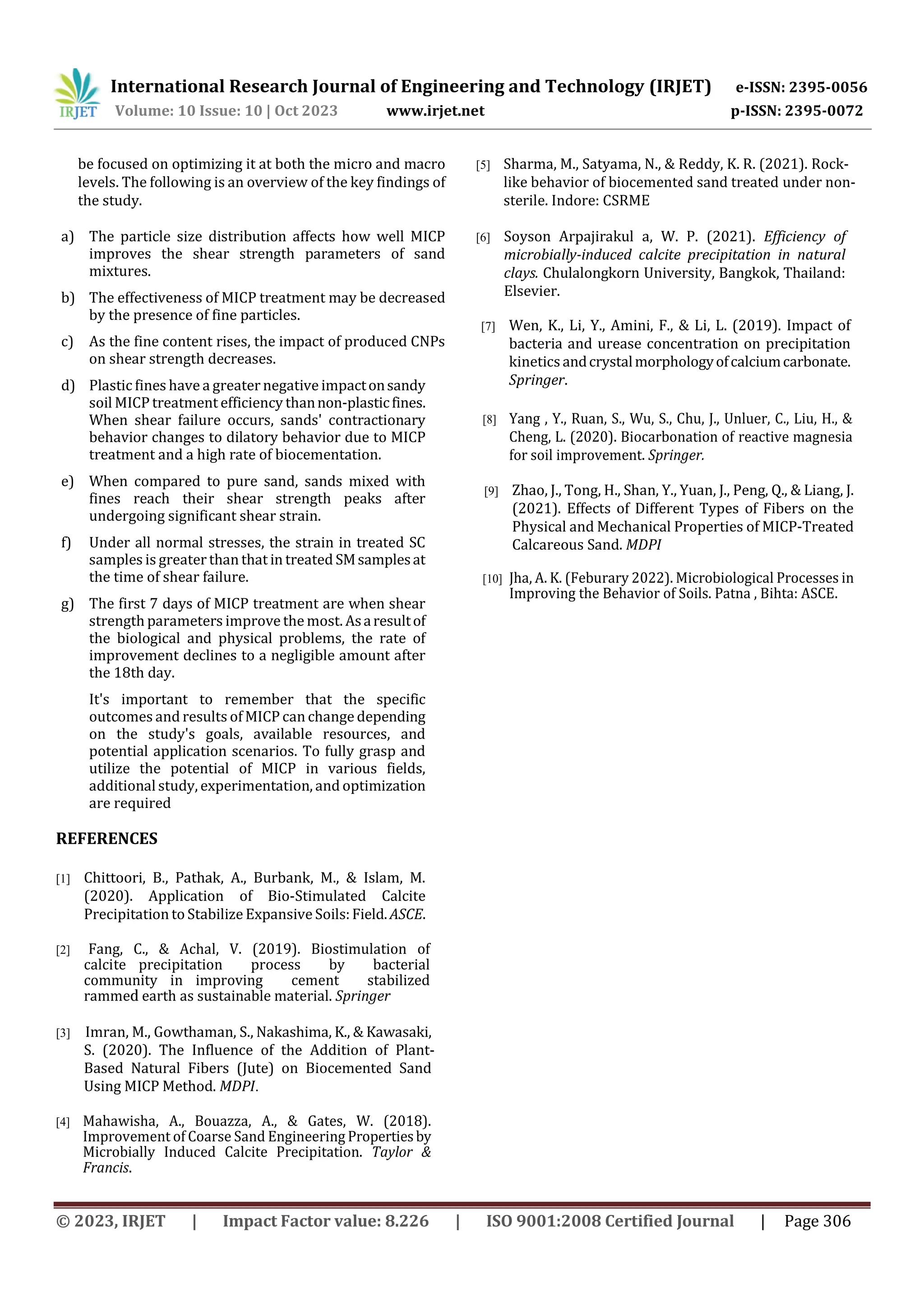 “Ganga River Sand is Biocalcified to Increase Shear Strength Behaviour ...