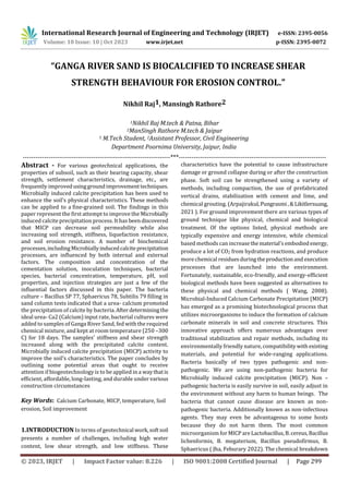 “Ganga River Sand is Biocalcified to Increase Shear Strength Behaviour ...