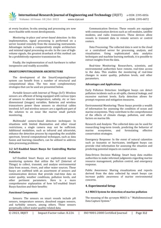 Analysis of Marine Pollution using IOT | PDF