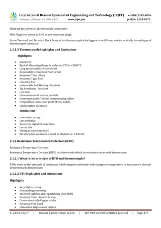 Temperature Sensors used in Pharmaceutical Industry and its application ...