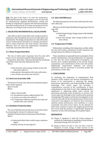 A Comprehensive Review of Computational Fluid Dynamics (CFD) Analysis and Thermal Investigation ...