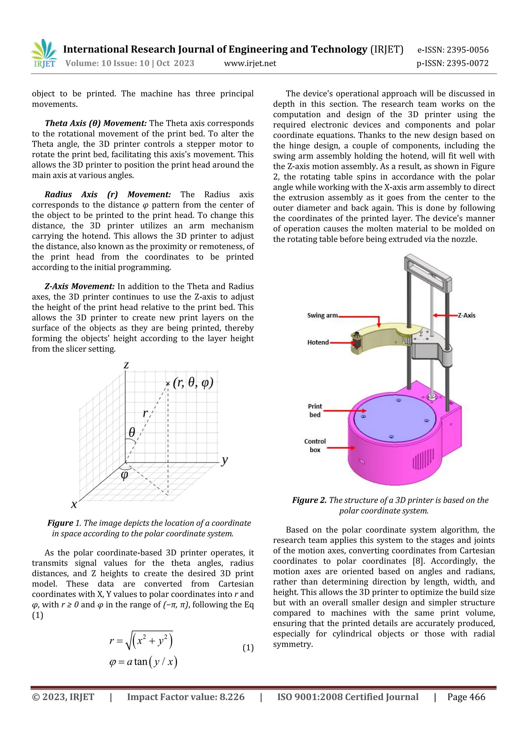 Designing of 3D Printer Based on Polar Coordinate System | PDF