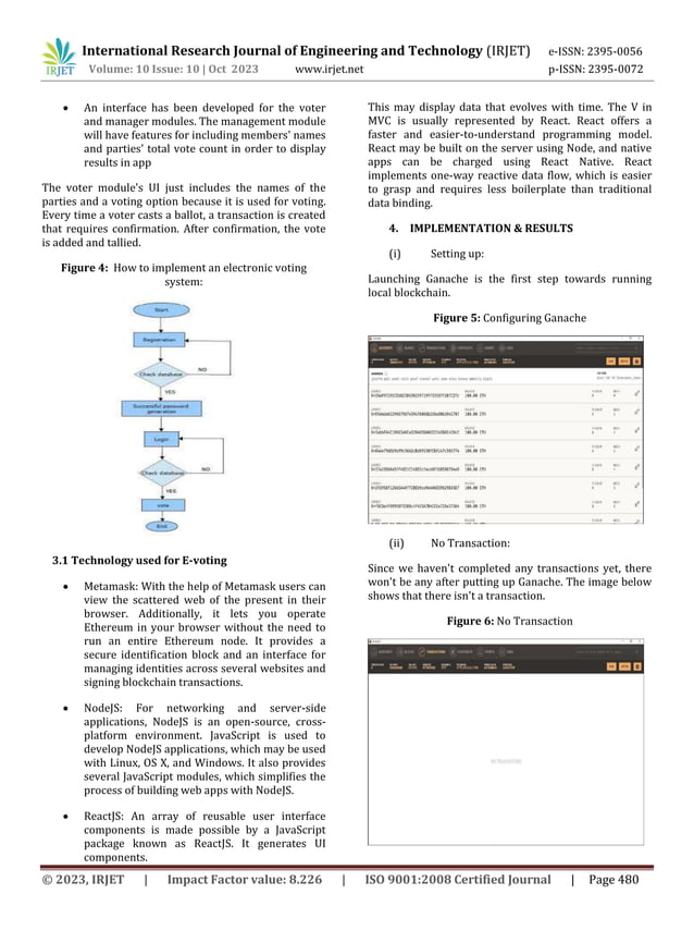 Blockchain based electronic voting system | PDF