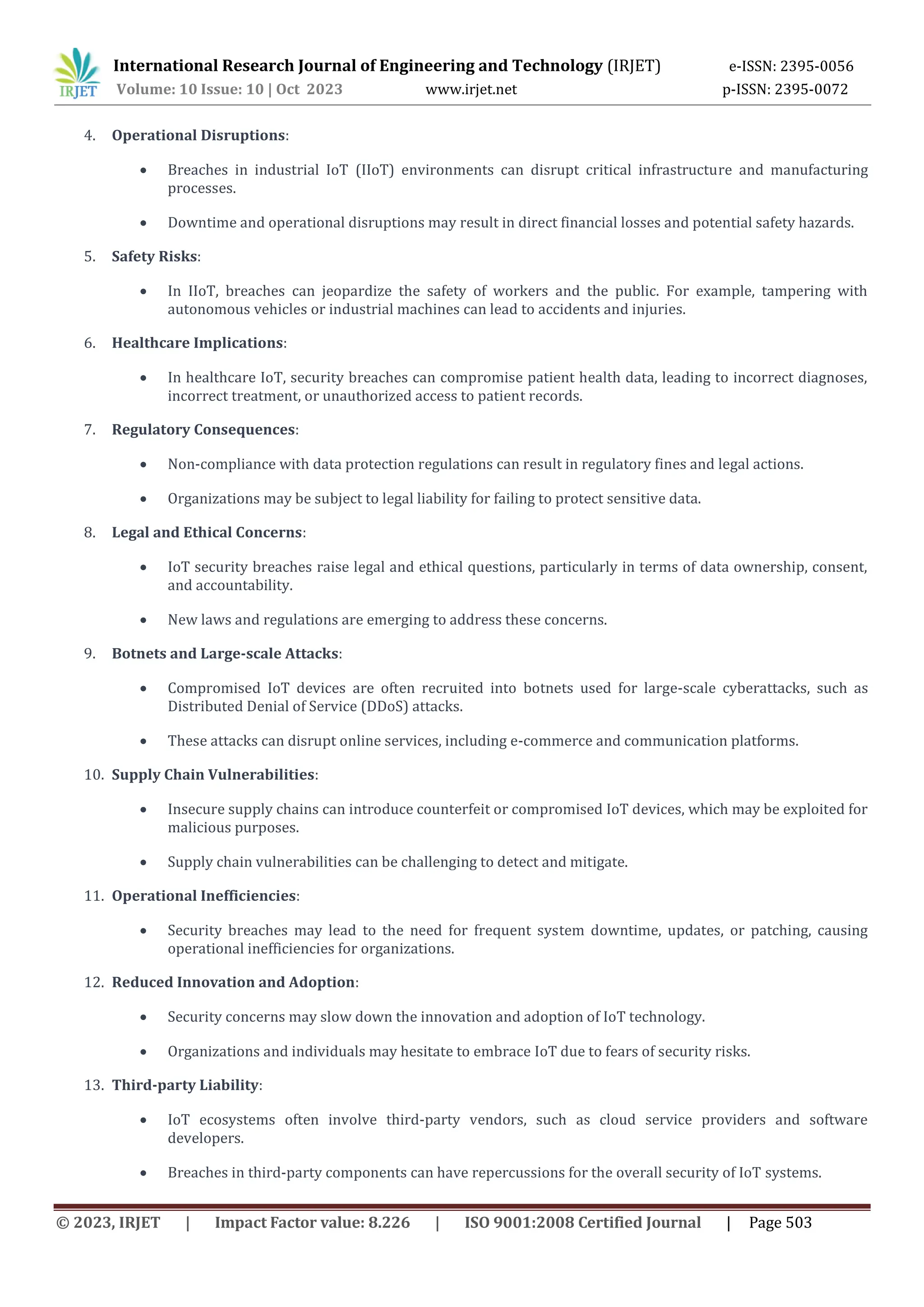 Security Issues in IoT-Based Environments | PDF