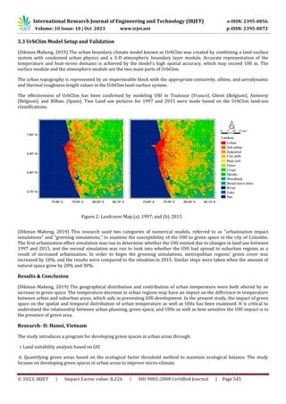 A MAGNIFICATION PLAN FOR THE URBAN HEAT ISLAND EFFECT: URBAN GREEN ...