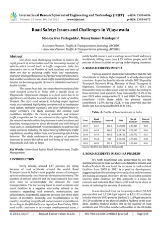 Road Safety: Issues and Challenges in Vijayawada | PDF