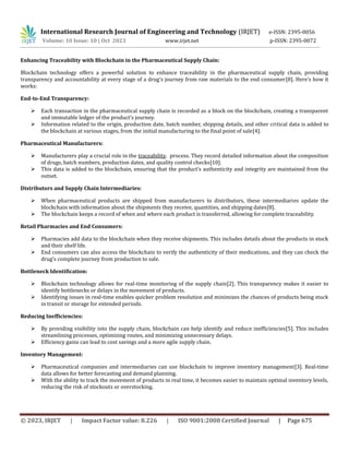 Blockchain's Potential in Enhancing Pharmaceutical Supply Chain Security | PDF