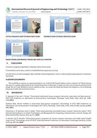 SLIDE PRESENTATION BY HAND GESTURE RECOGNITION USING MACHINE LEARNING | PDF