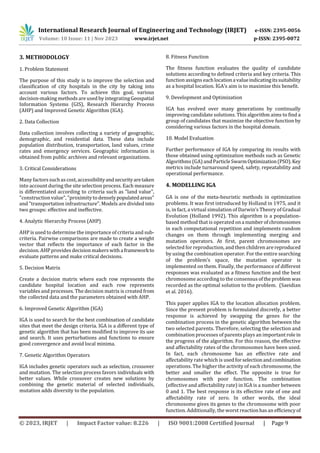 Multiple Criteria Decision Making for Hospital Location Allocation Based on Improved Genetic ...