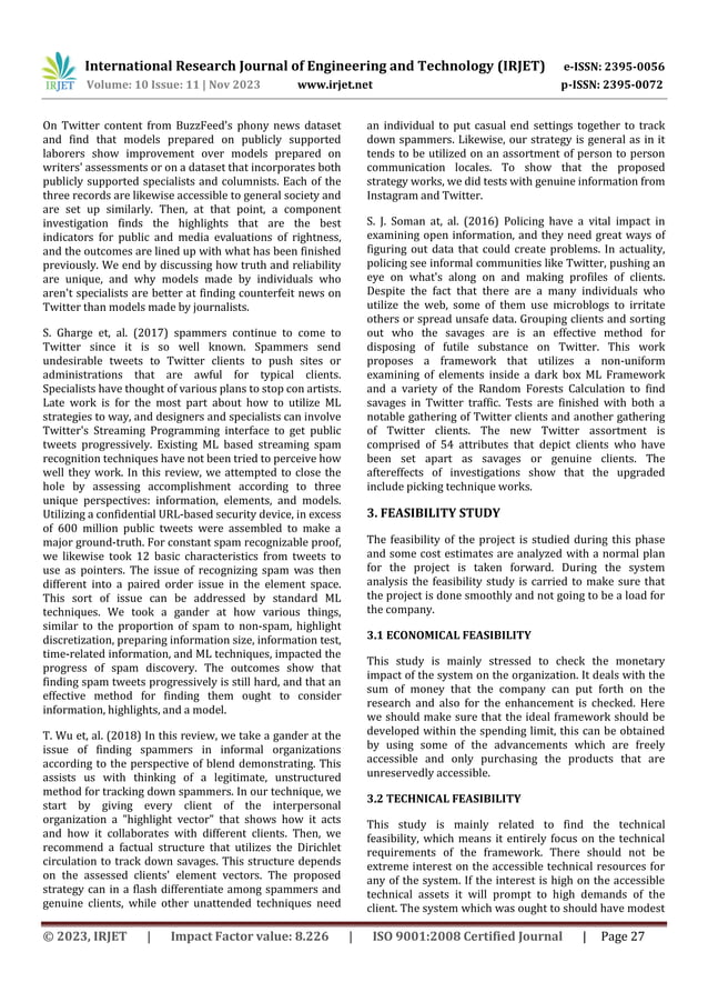 Spammer Detection and Fake User Identification on Social Networks | PDF ...