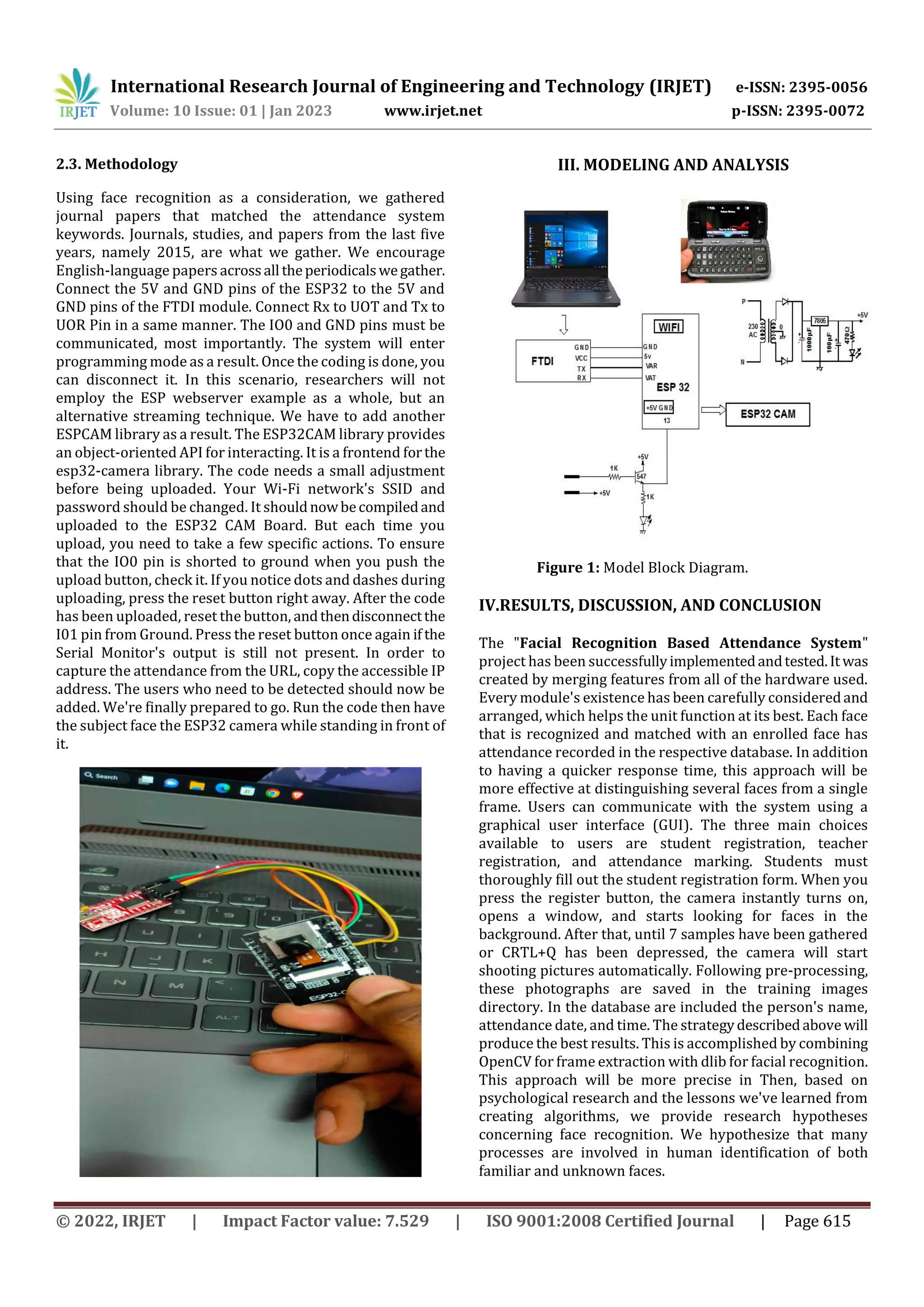 Facial Recognition Based Attendance System | PDF