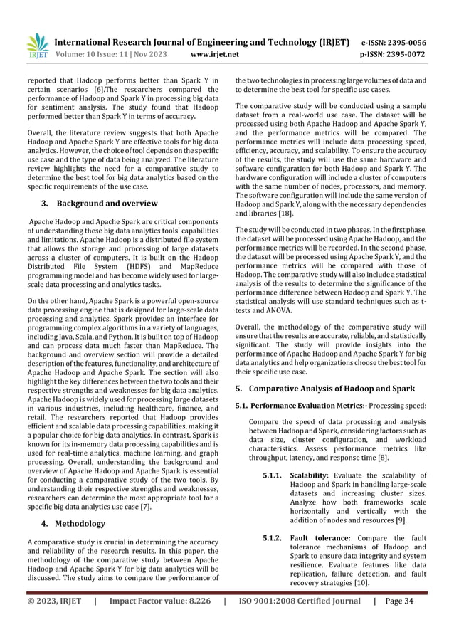 Big Data Analytics: A Comparative Evaluation of Apache Hadoop and Apache Spark | PDF