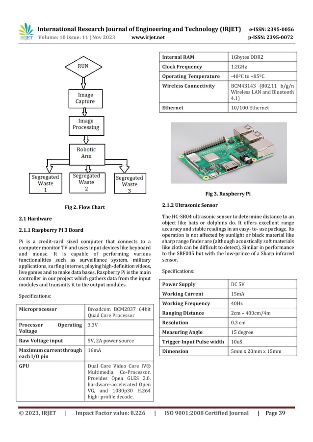 A Survey on Automated Waste Segregation System Using Raspberry Pi and Image Processing | PDF