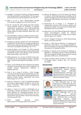 Predicting Meteorological Drought in Iraq: An Evaluation of Machine Learning Techniques by ...