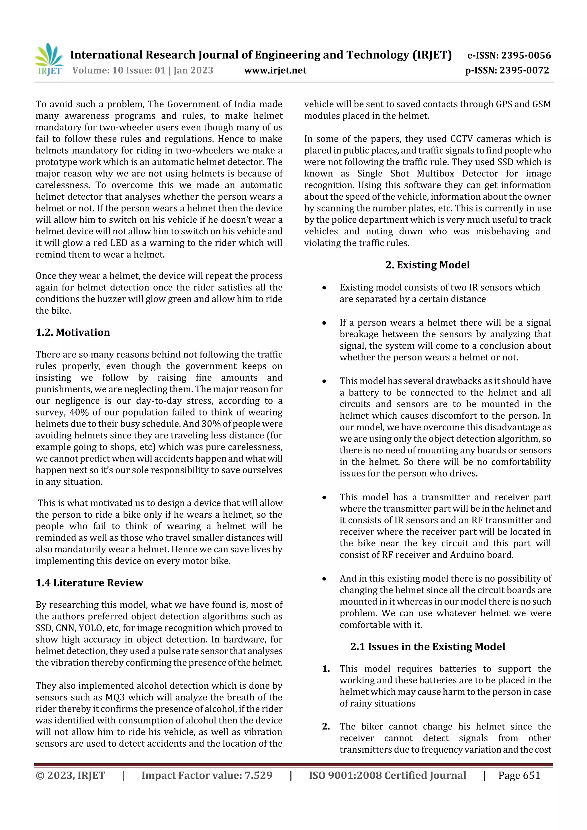 Automatic Helmet Detector | PDF