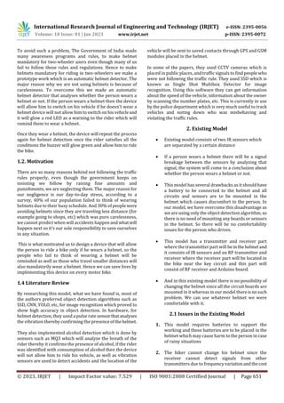 Automatic Helmet Detector | PDF