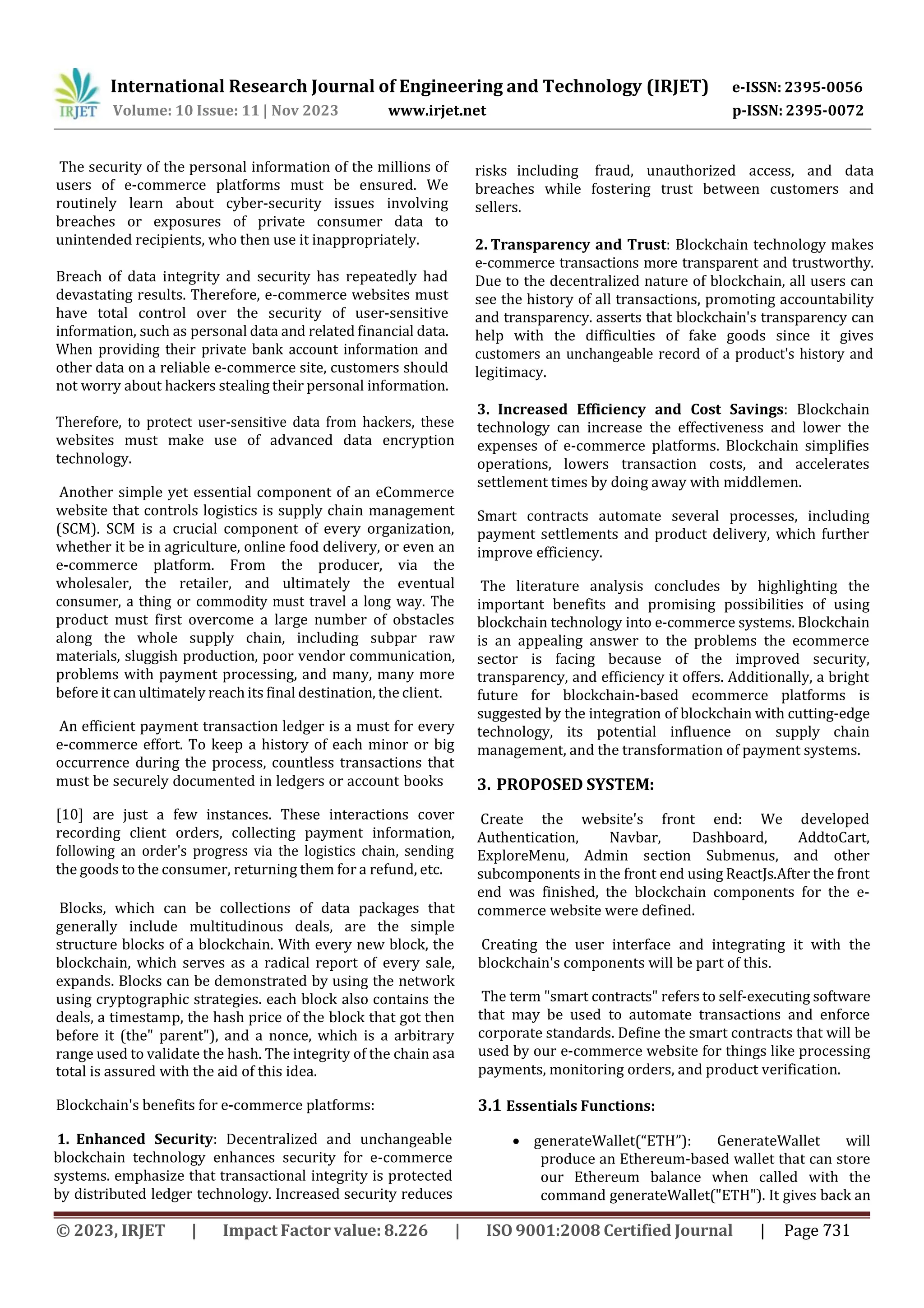 Creating An E-Commerce web application using Blockchain | PDF