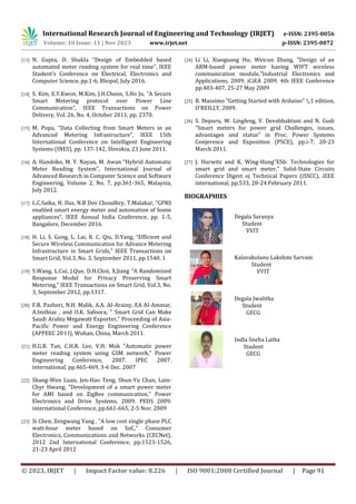 “Smart Electricity Meter Using IoT and Blockchain Technology” | PDF