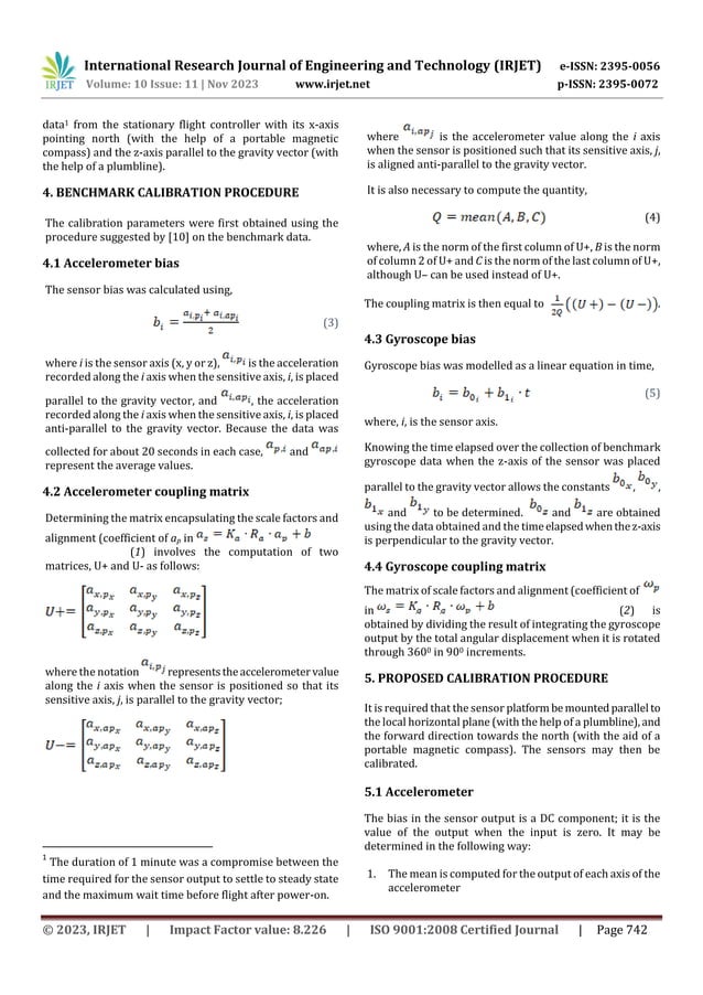 Experiment To Determine A Method For Effortless Static Calibration Of