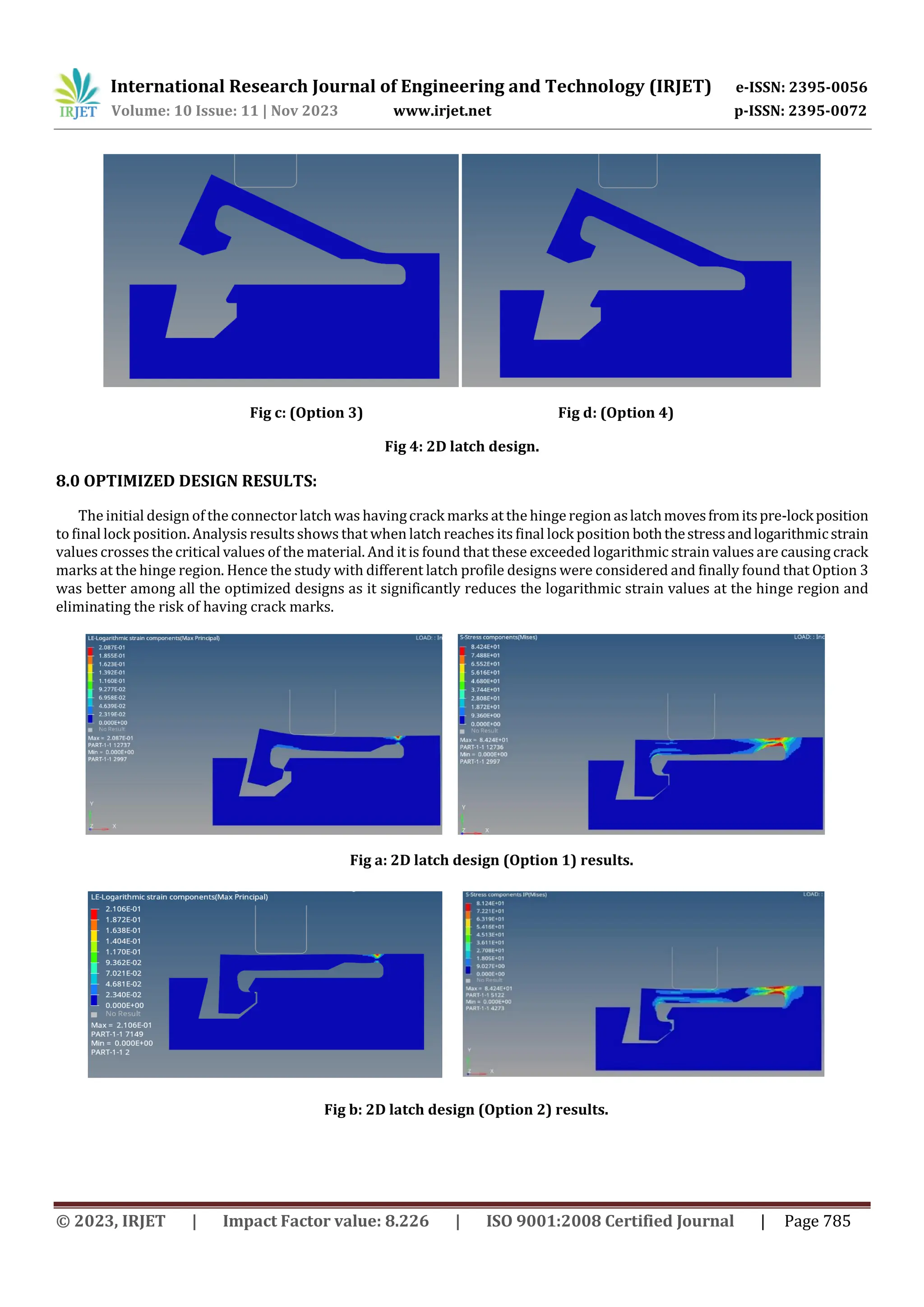 Design Optimization of Connector Secondary Latch to Avoid Failure in Automotive Connectors | PDF