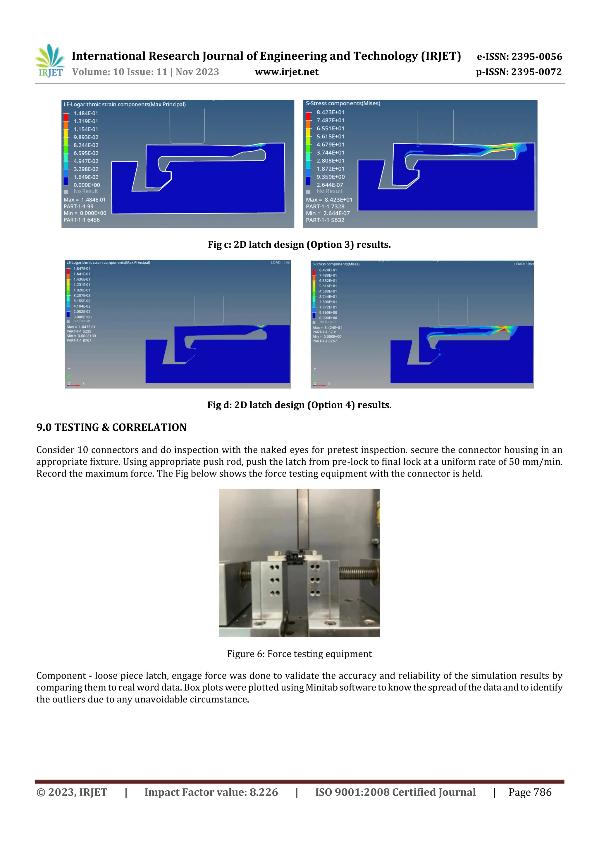 Design Optimization of Connector Secondary Latch to Avoid Failure in ...