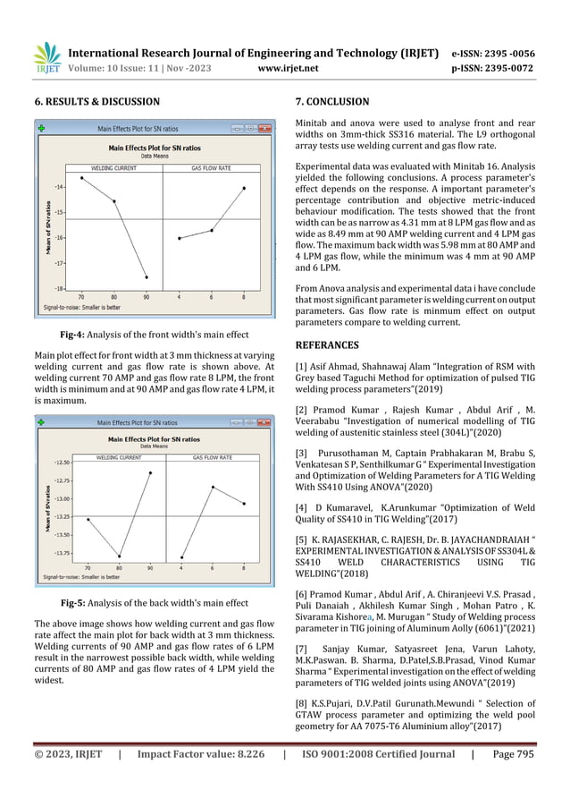 Optimization of TIG Welding Process Parameters With SS316 Material Using Taguchi Design | PDF