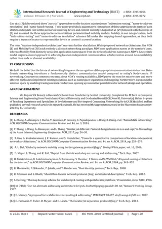 A Note on Advancing Scalable Routing in Named Data Networking, | PDF