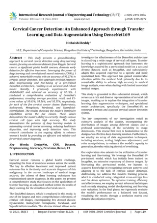 Cervical Cancer Detection: An Enhanced Approach through Transfer Learning and Data Augmentation ...