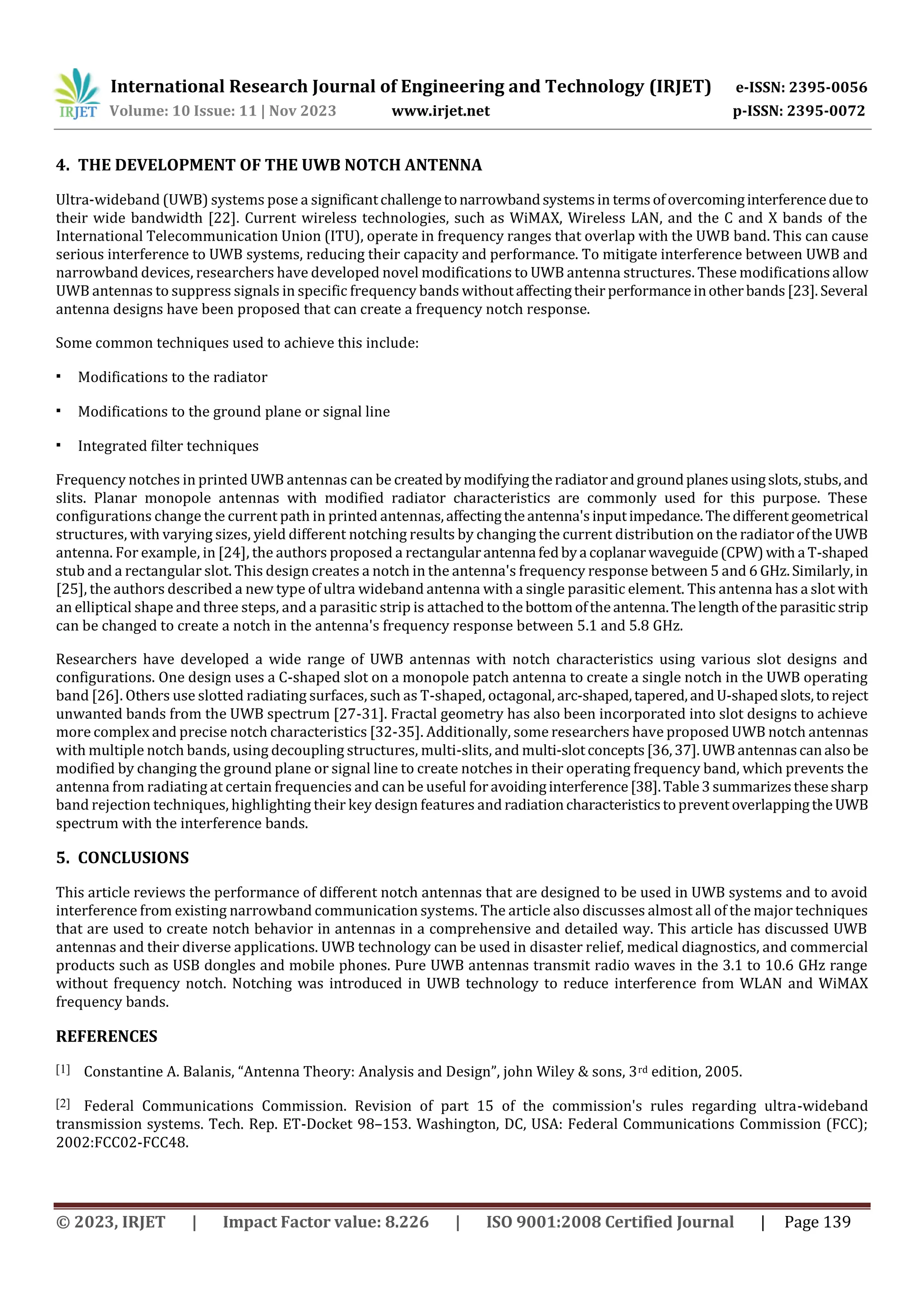 Recent Advances in Ultra-Wideband Antenna Design: A Review | PDF