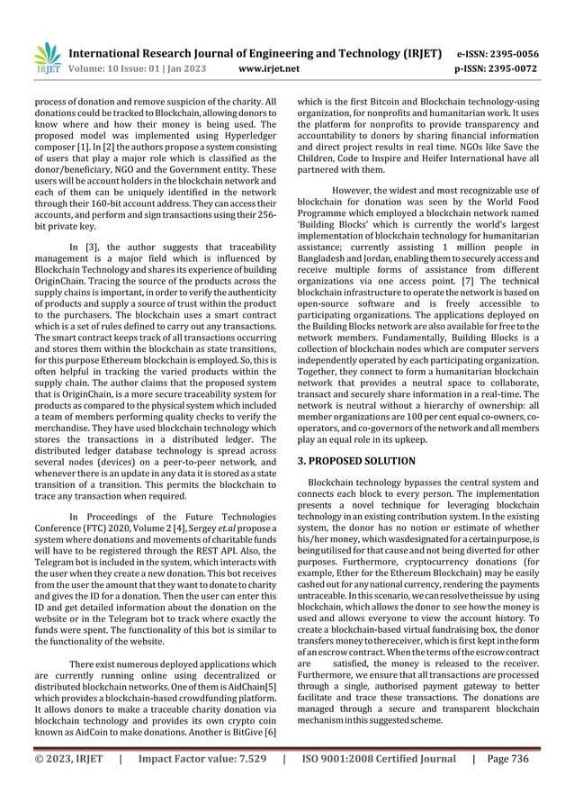 Donation Tracking System using Blockchain | PDF | Government Support ...