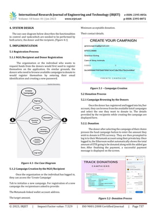 Donation Tracking System using Blockchain | PDF