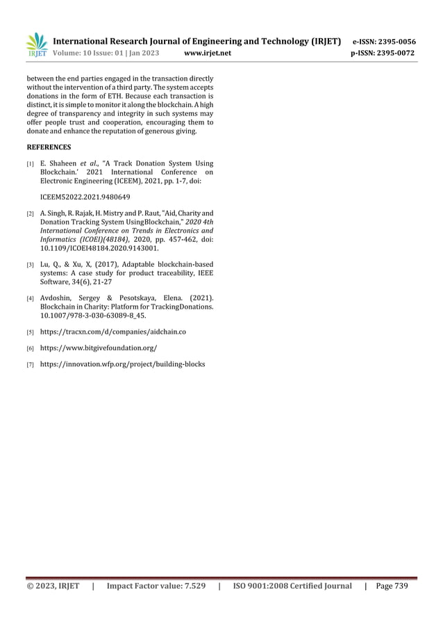 Donation Tracking System using Blockchain | PDF | Government Support and Welfare | Financial ...