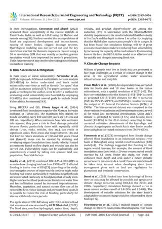 Flood Inundation Mapping(FIM) and Climate Change Impacts(CCI) using Simulation Models and GIS: A ...