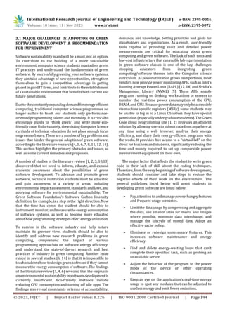 Challenges in Software Engineering for Green Software Development | PDF