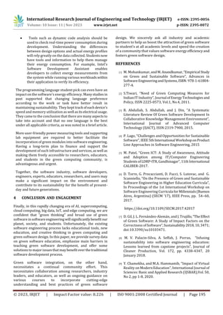 Challenges in Software Engineering for Green Software Development | PDF