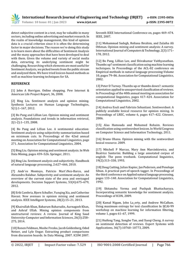 Classification of Sentiment Analysis on Tweets Based on Techniques from ...