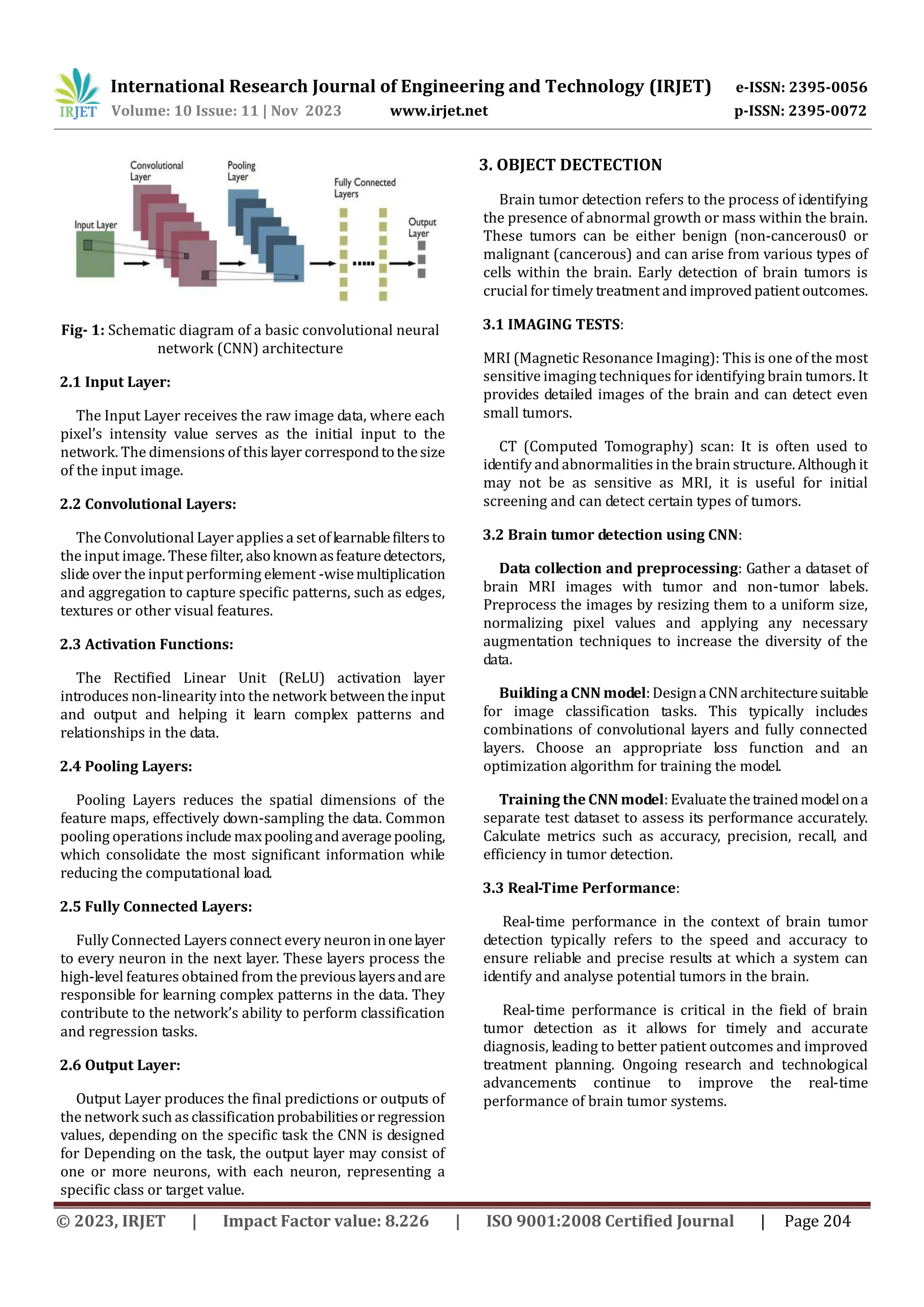 Convolutional Neural Network Based Method For Accurate Brain Tumor Detection In Mri Images With