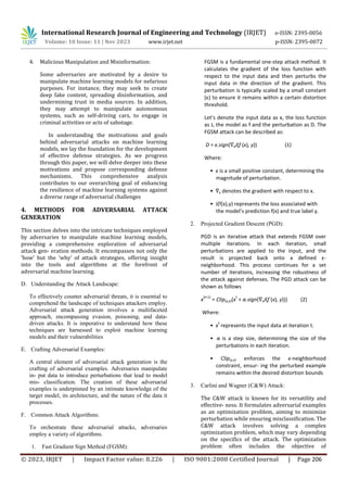 SECURING THE DIGITAL FORTRESS: ADVERSARIAL MACHINE LEARNING CHALLENGES AND COUNTERMEASURES IN ...