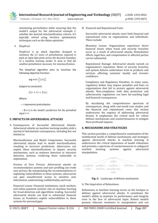 SECURING THE DIGITAL FORTRESS: ADVERSARIAL MACHINE LEARNING CHALLENGES AND COUNTERMEASURES IN ...
