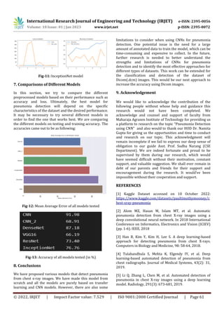 Pneumonia Detection Using Deep Learning and Transfer Learning | PDF
