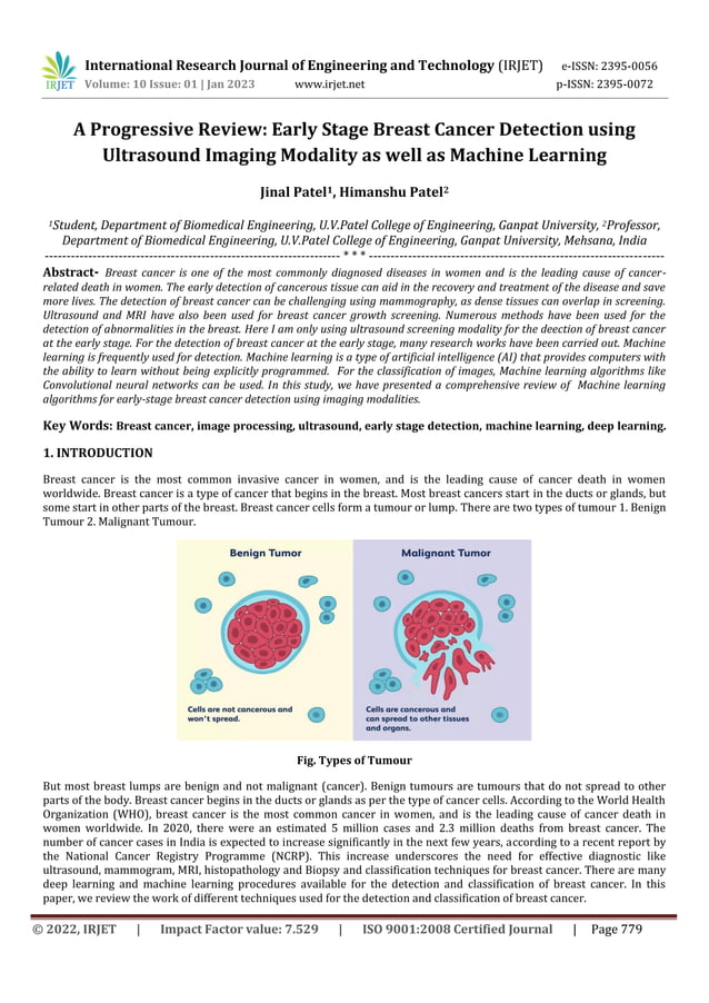 A Progressive Review: Early Stage Breast Cancer Detection using ...