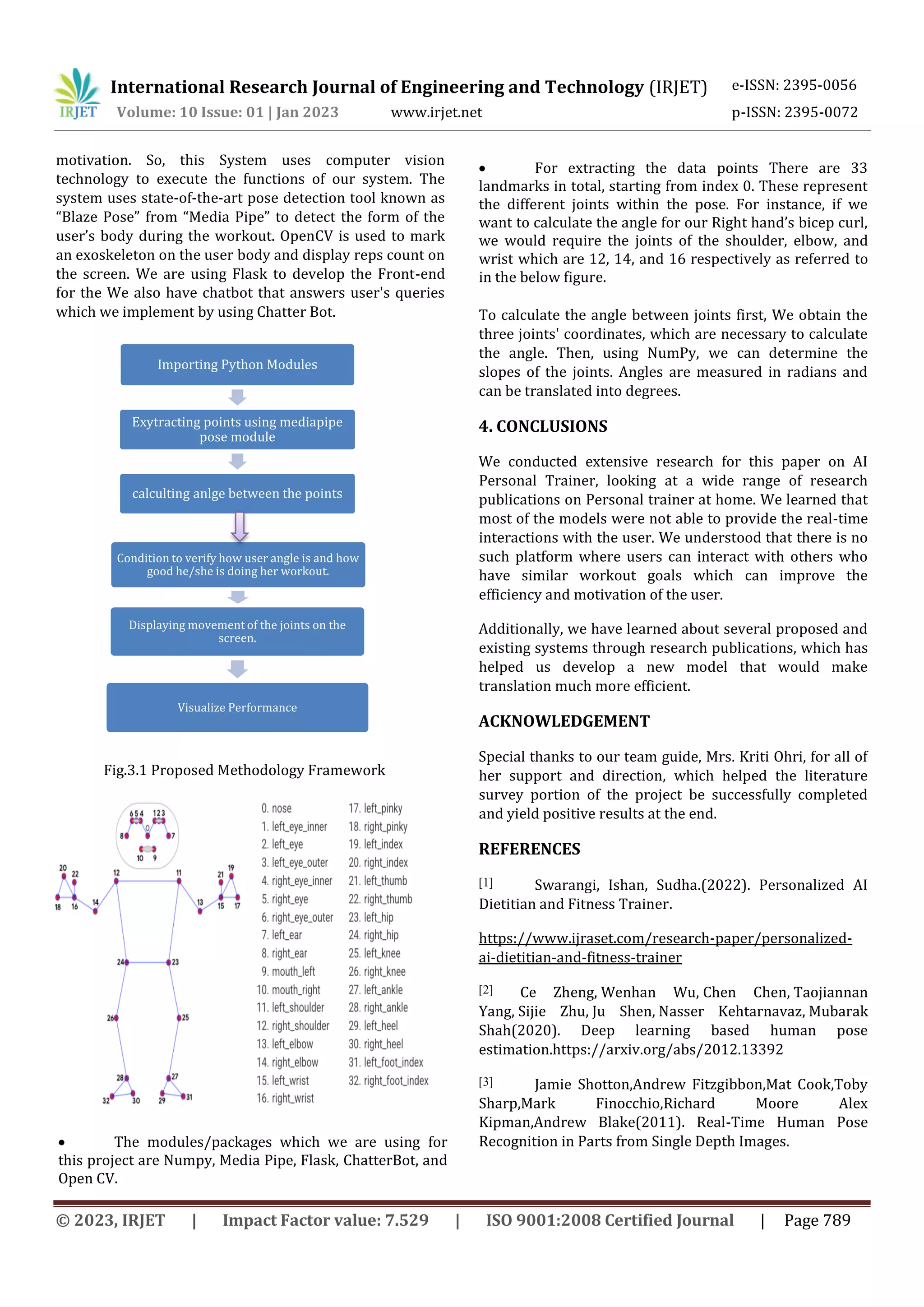 AI Personal Trainer Using Open CV and Media Pipe | PDF