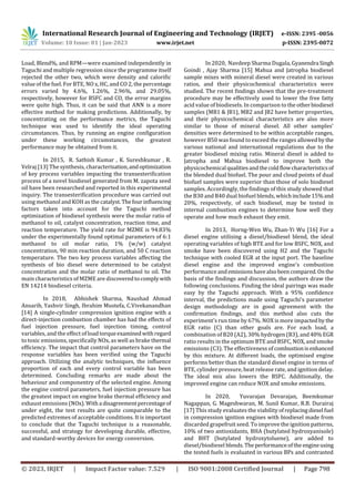 A Review Paper on Performance and Emission Characteristics for CI Engine Fuelled With Mahua Oil ...