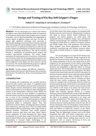 Design and Testing of Fin Ray Soft Gripper’s Finger | PDF