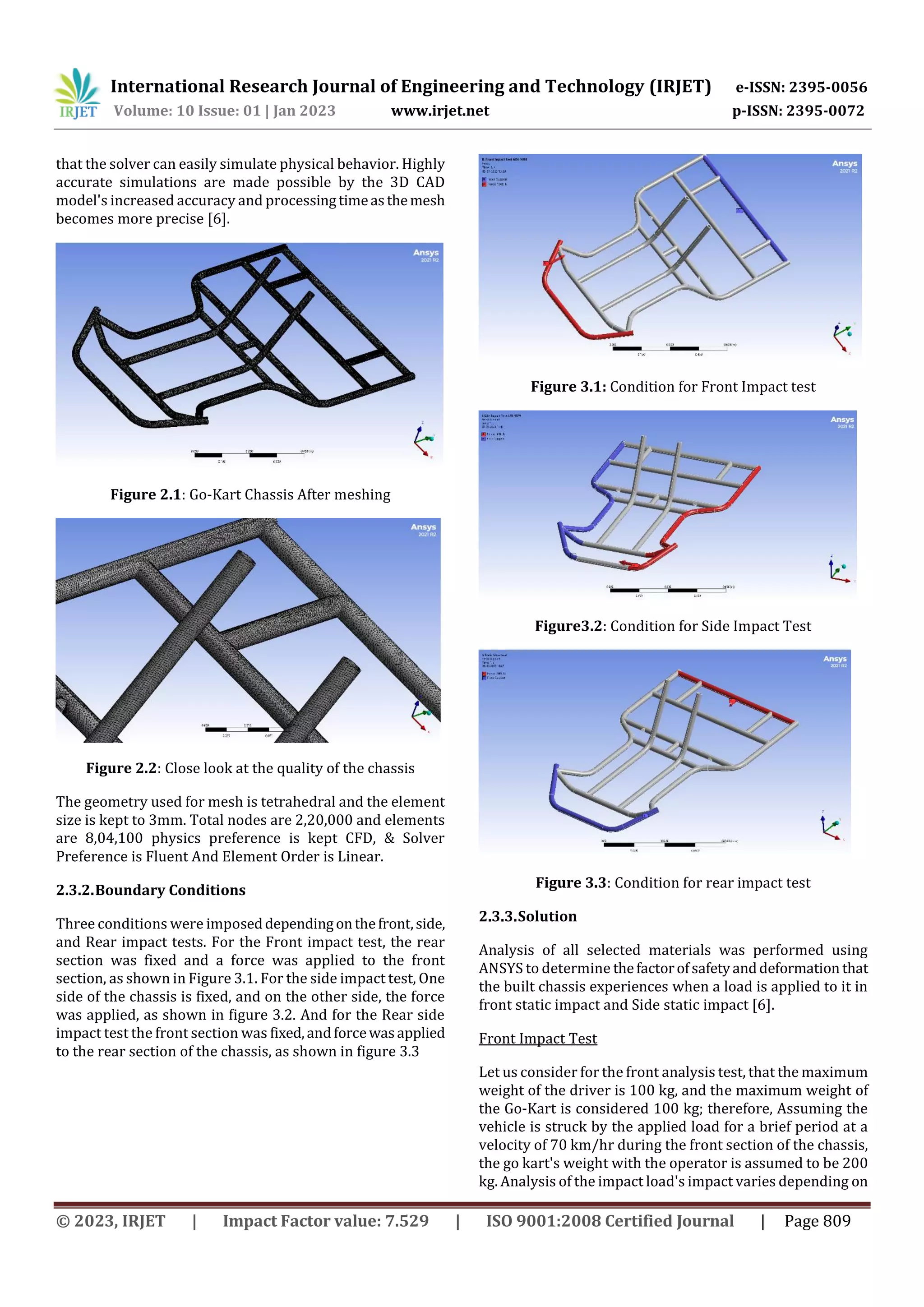 Structural Analysis of Go-kart Chassis using different materials to ...