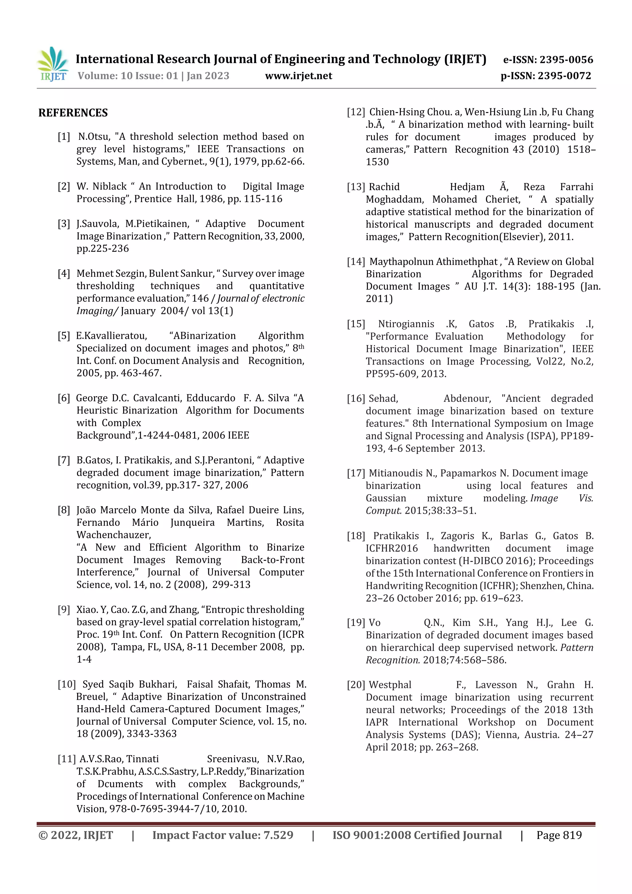 Binarization of Degraded Text documents and Palm Leaf Manuscripts | PDF | Photo Editing Software ...