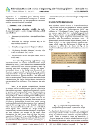 Binarization of Degraded Text documents and Palm Leaf Manuscripts | PDF | Photo Editing Software ...