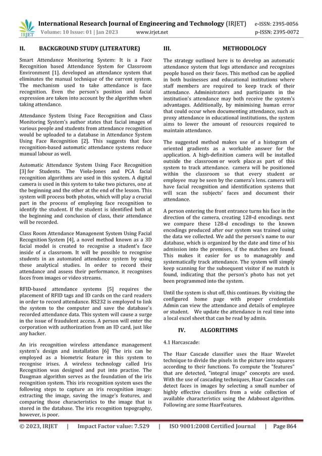 Implementation of Automatic Attendance Management System Using ...